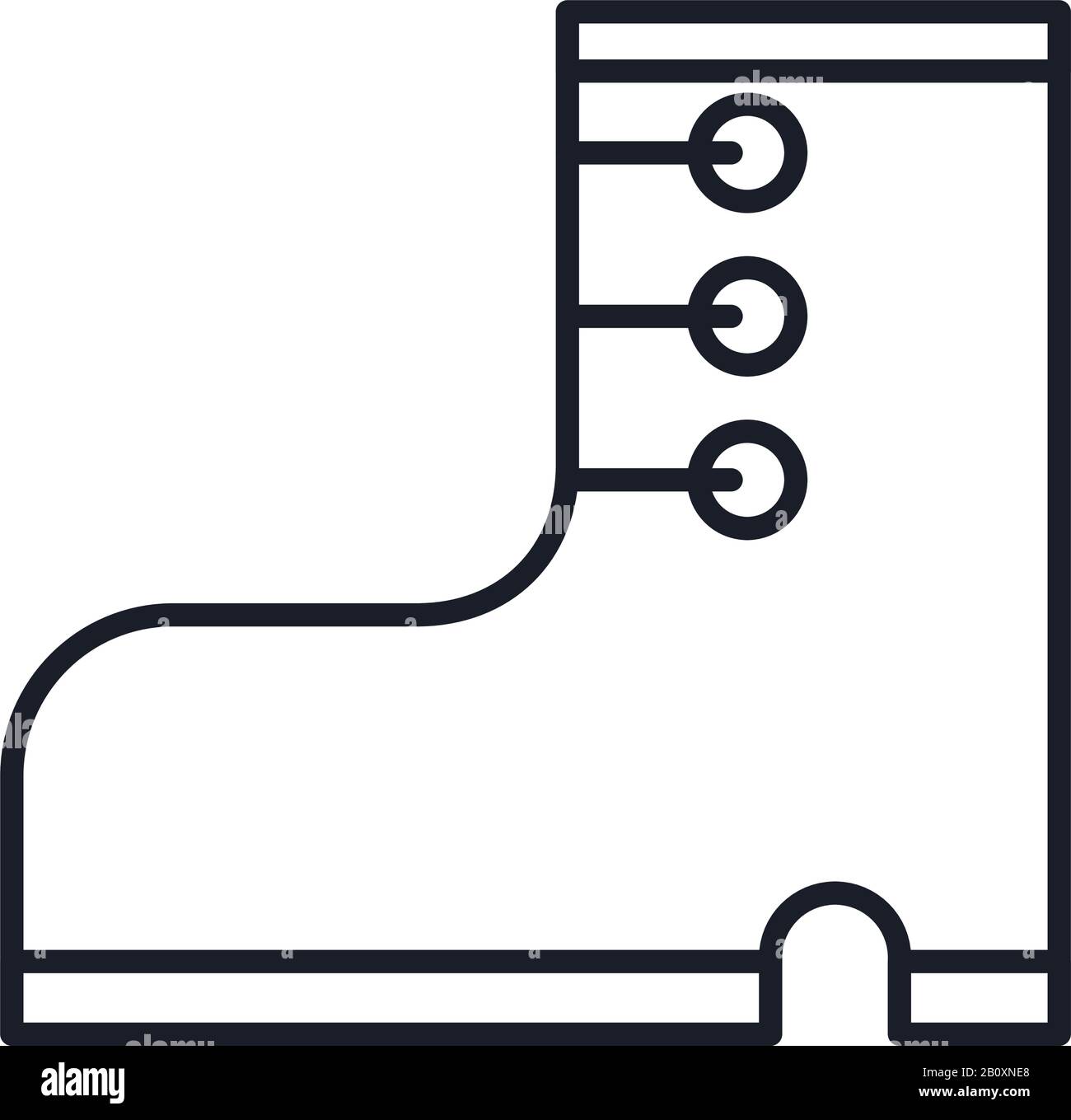 military boot shoe line and fill style icon Stock Vector Image & Art ...