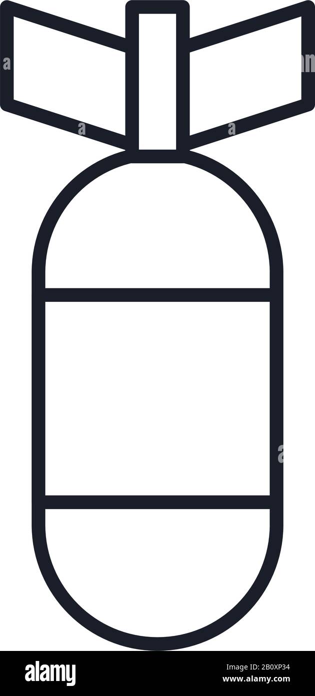 nuclear bomb military force line and fill style icon Stock Vector Image ...