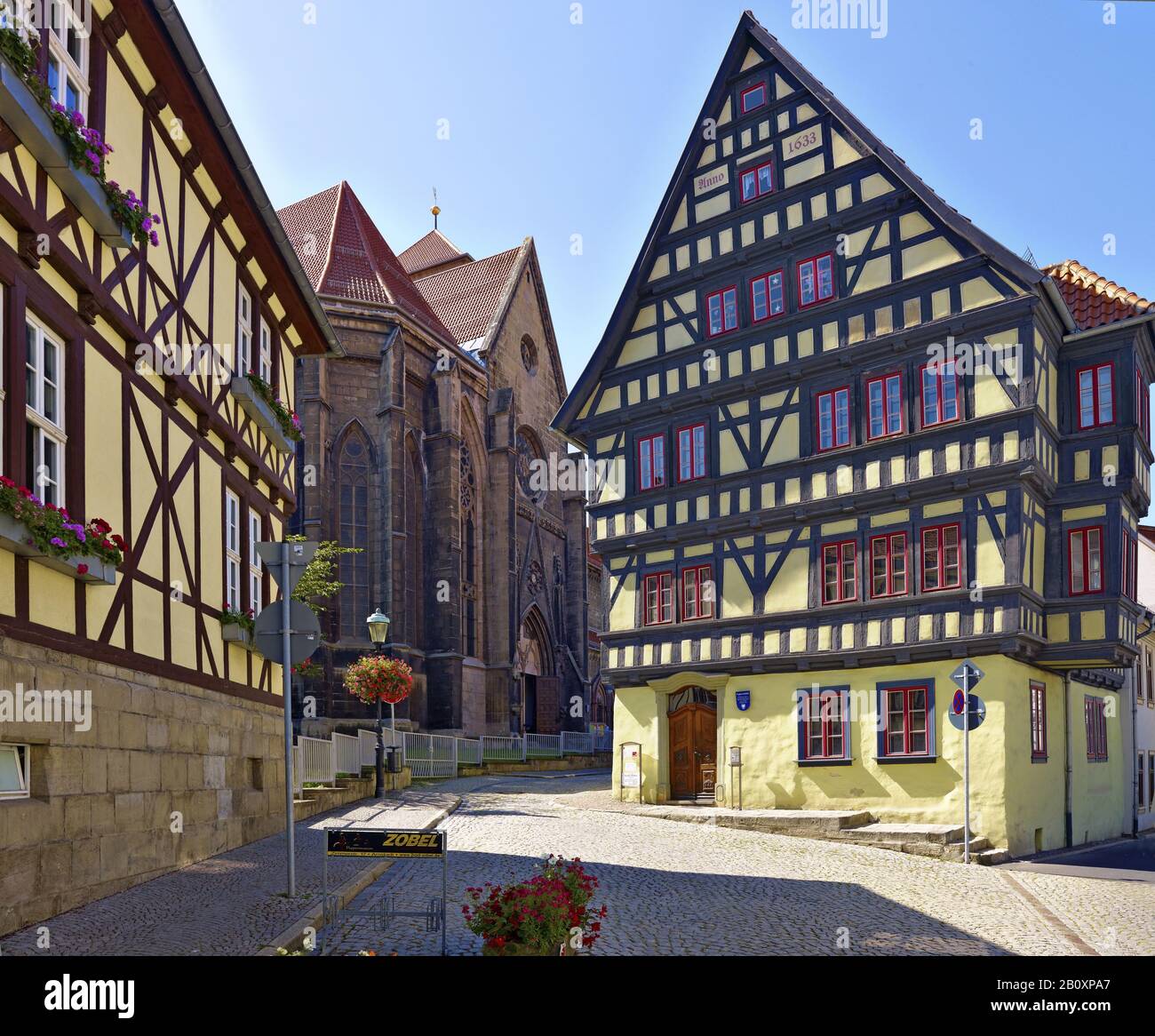 Paper mill and Liebfrauenkirche Arnstadt, Thuringia, Germany Stock ...