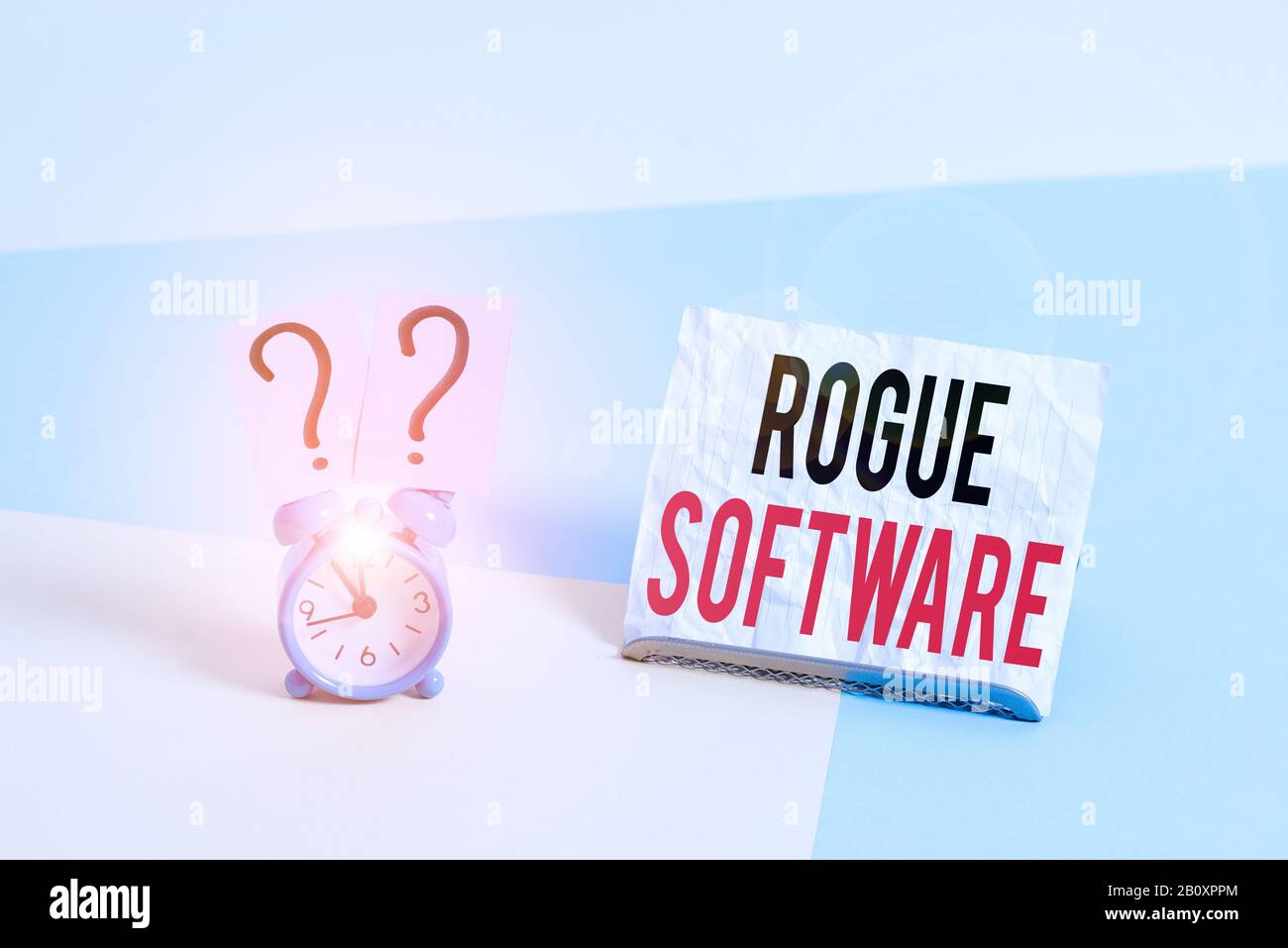 Writing note showing Rogue Software. Business concept for type of ...