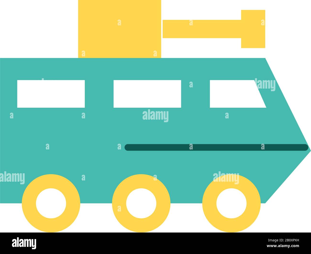 tank military force line and fill style icon Stock Vector Image & Art ...