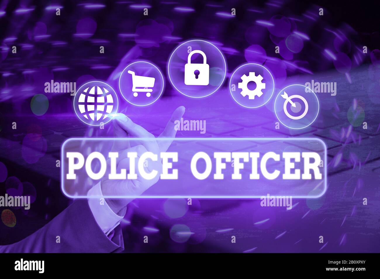 Handwriting text Police Officer. Conceptual photo a demonstrating who ...