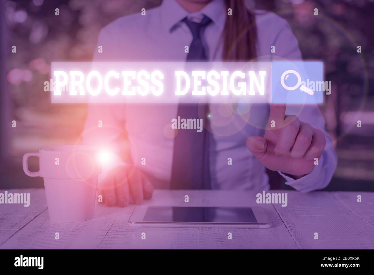 Conceptual hand writing showing Process Design. Concept meaning process of originating and ...