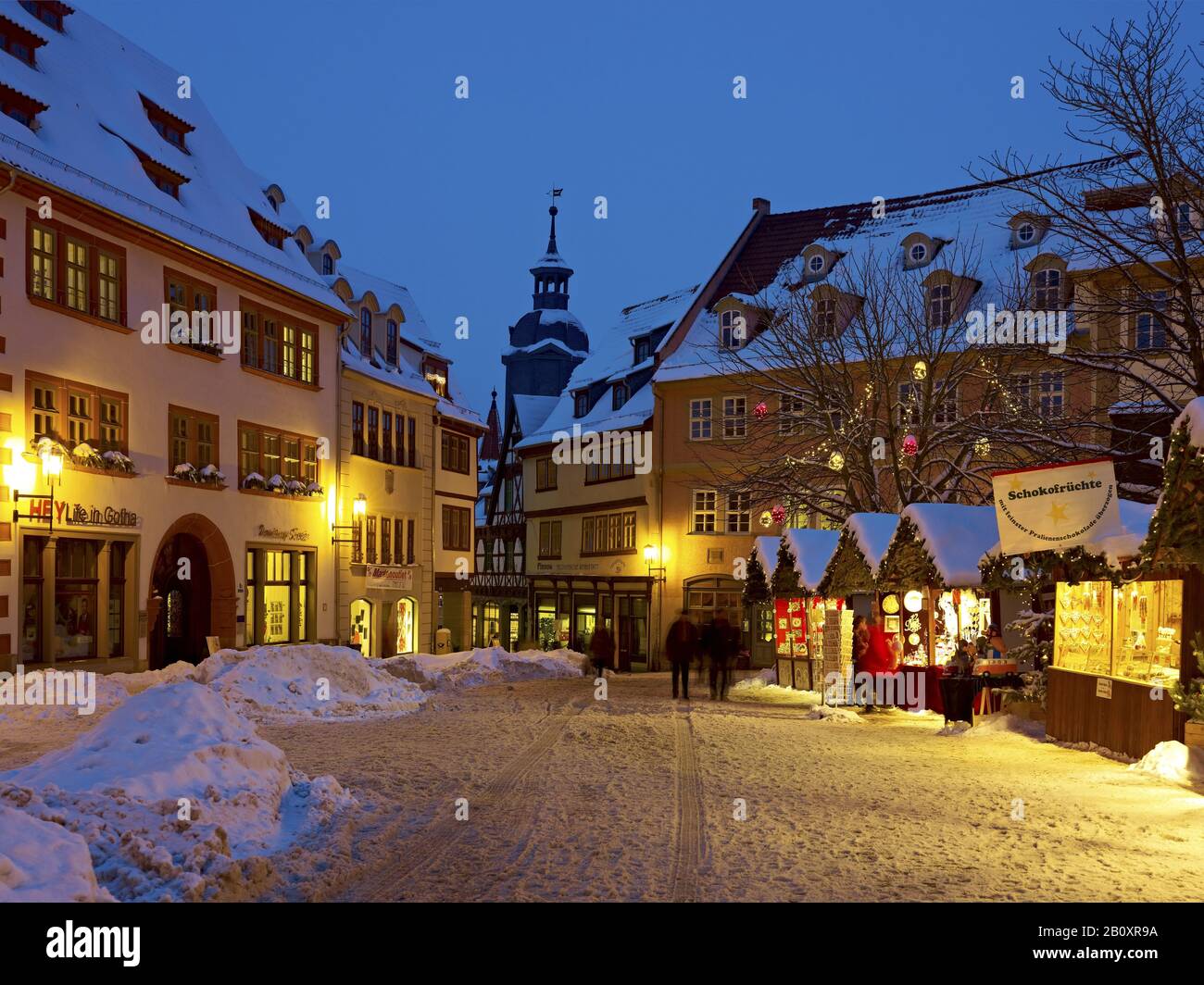 Christmas market with Renaissance houses at the main market, district ...