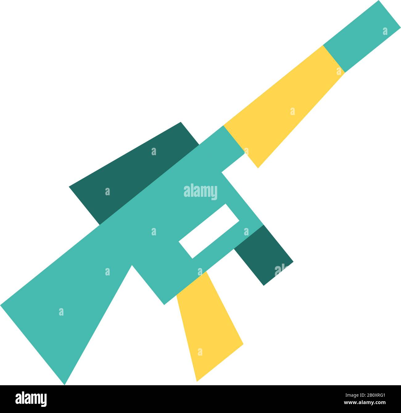 sniper gun military force line and fill style icon Stock Vector Image ...