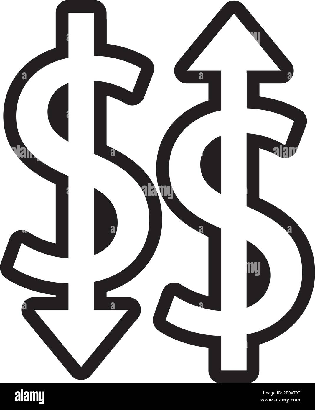 Up arrows currency symbols hi-res stock photography and images - Alamy