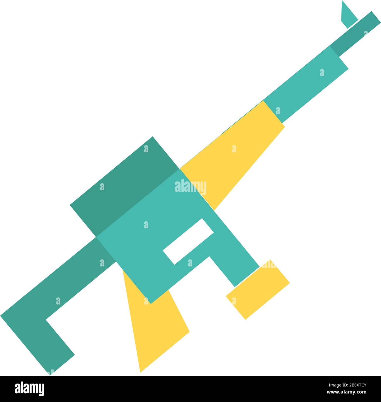 sniper gun military force line and fill style icon Stock Vector Image ...