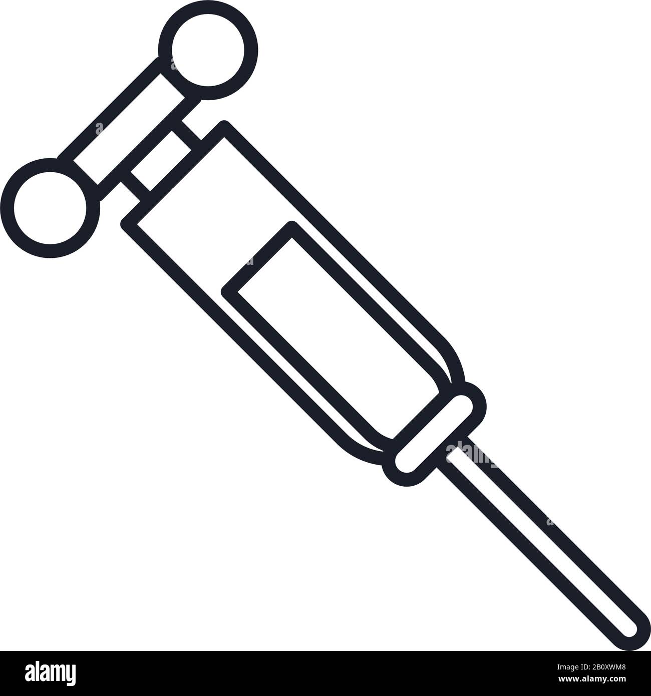 military hammer destructor line and fill style icon Stock Vector Image ...