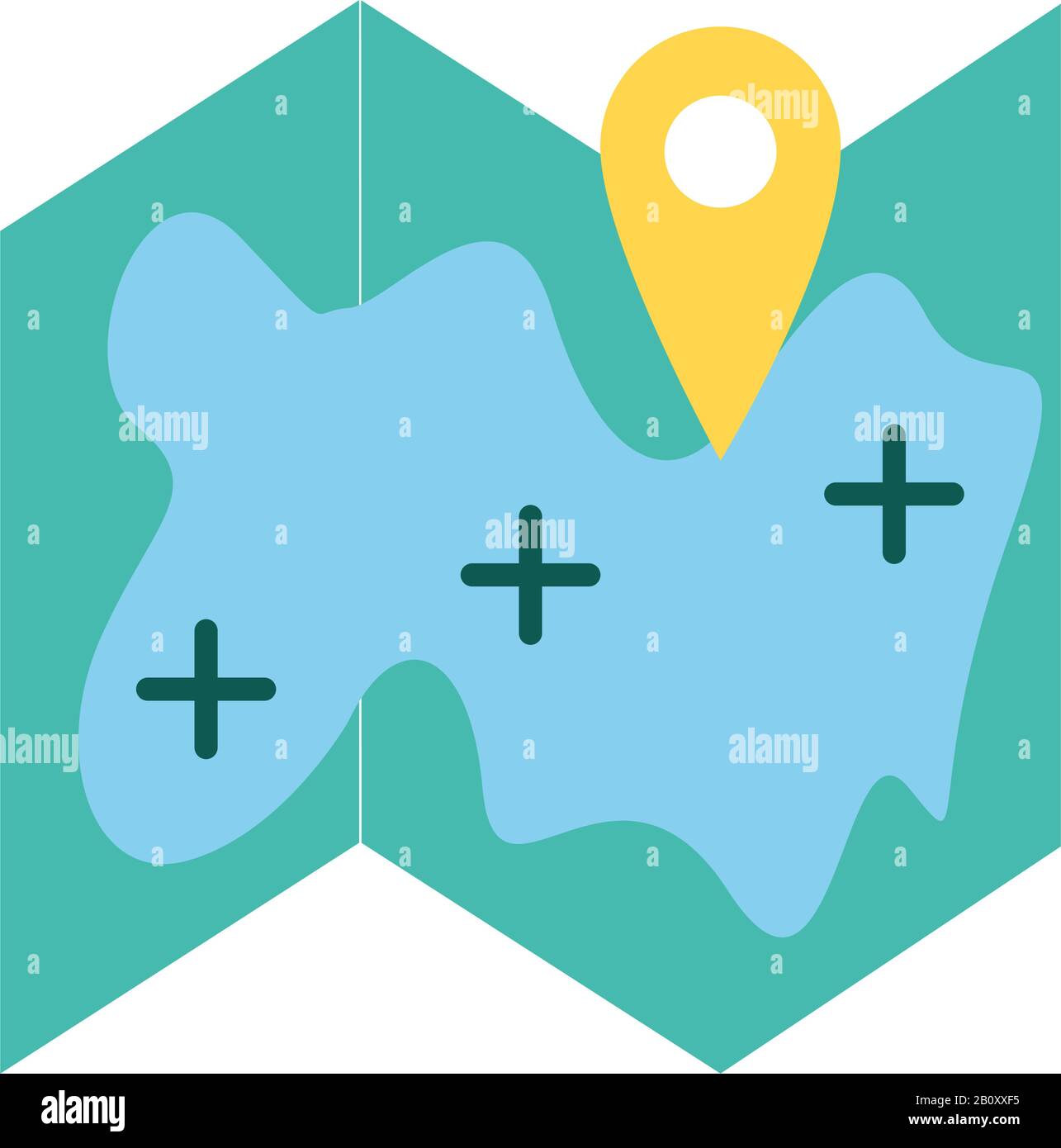 paper map military force line and fill style icon Stock Vector Image ...