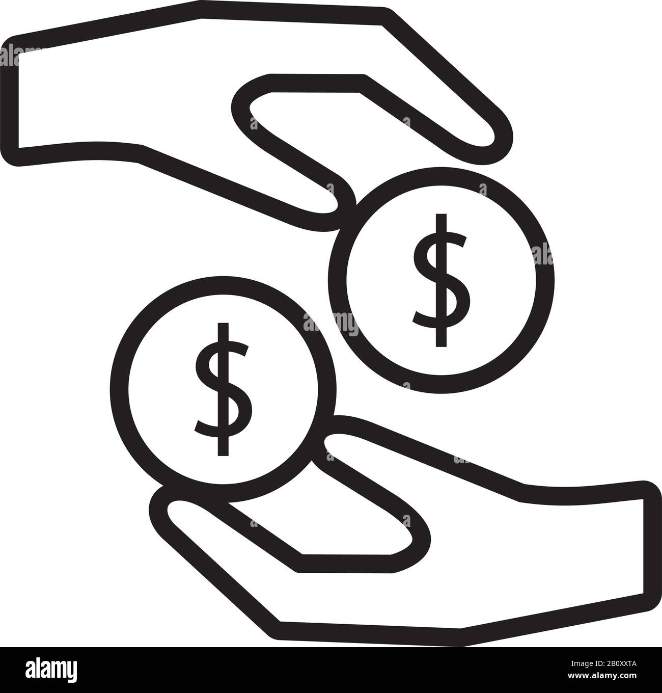 Money change hands Black and White Stock Photos & Images - Alamy
