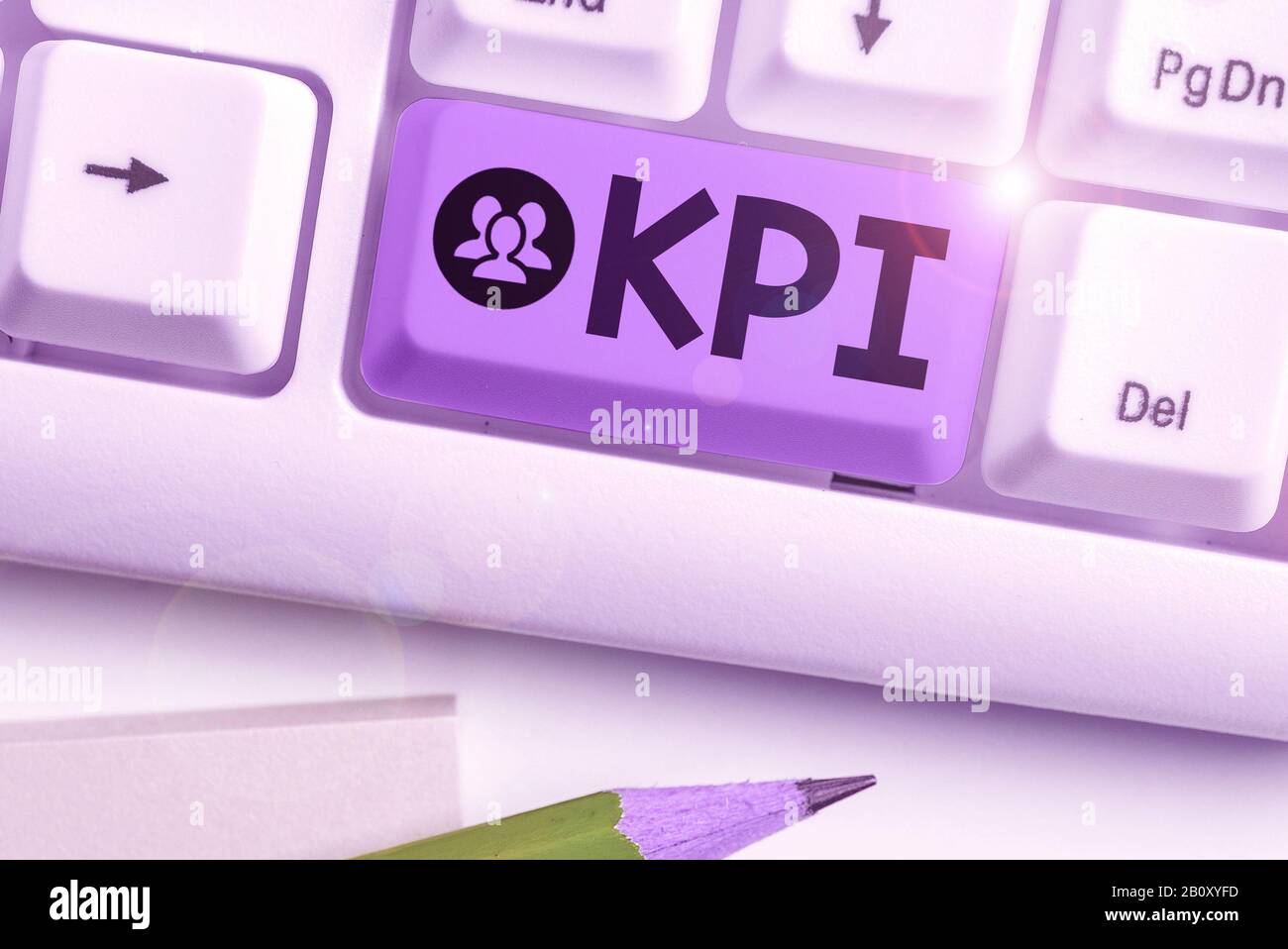 Word writing text Kpi. Business photo showcasing Evaluate the success ...
