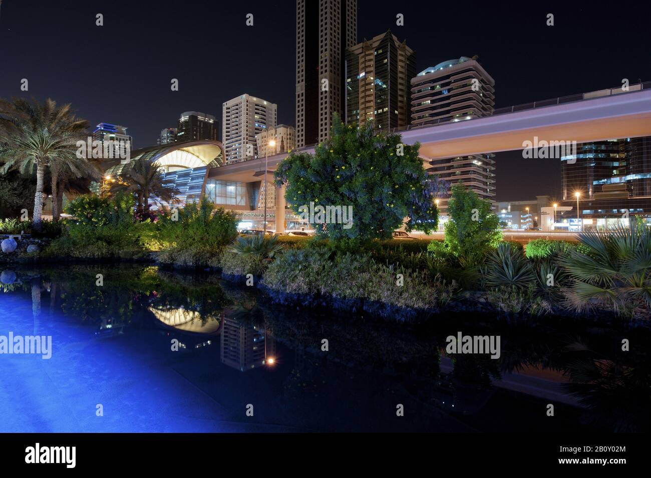 Emirates towers metro station on sheikh zayed road hi-res stock ...
