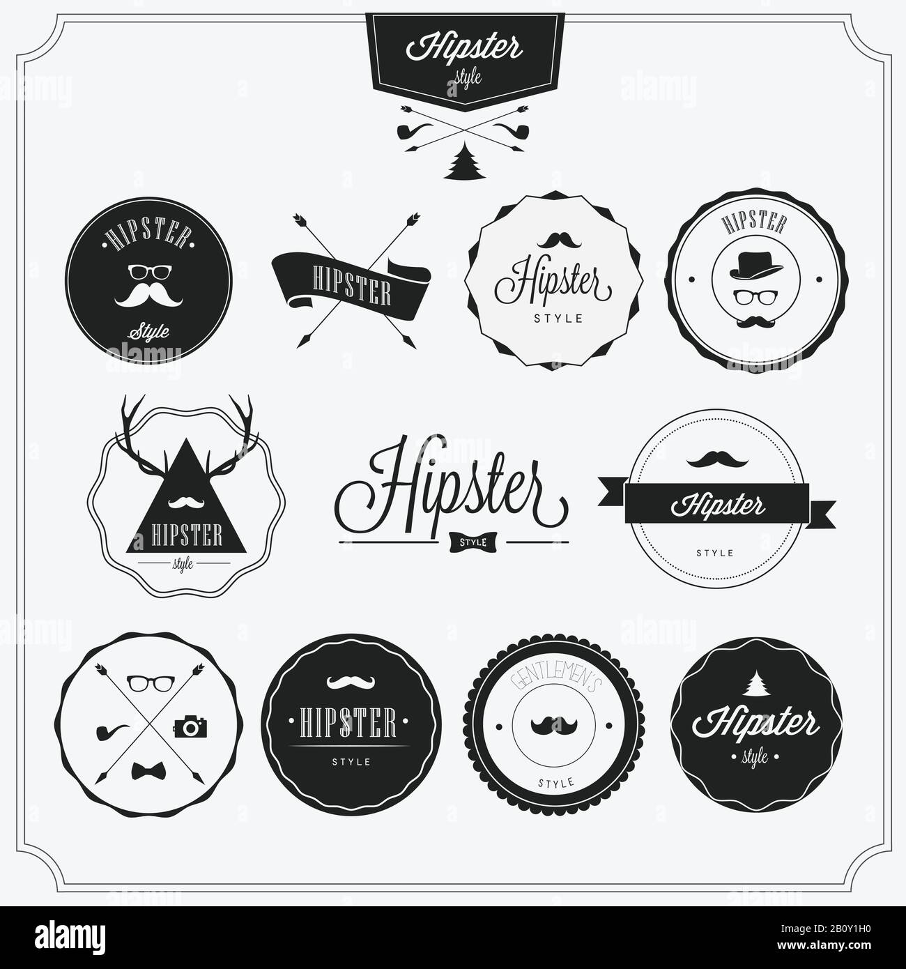 Collection typography lettering text Black and White Stock Photos ...