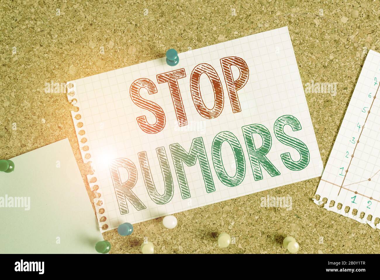 Conceptual hand writing showing Stop Rumors. Concept meaning put an end ...