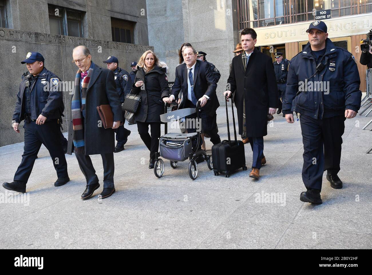 New York, NY, USA. 21st Feb, 2020. Harvey Weinstein at court appearance ...