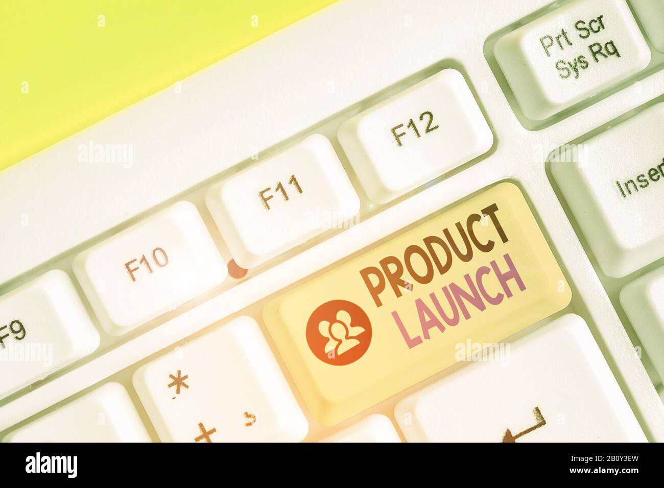Handwriting text writing Product Launch. Conceptual photo process to ...