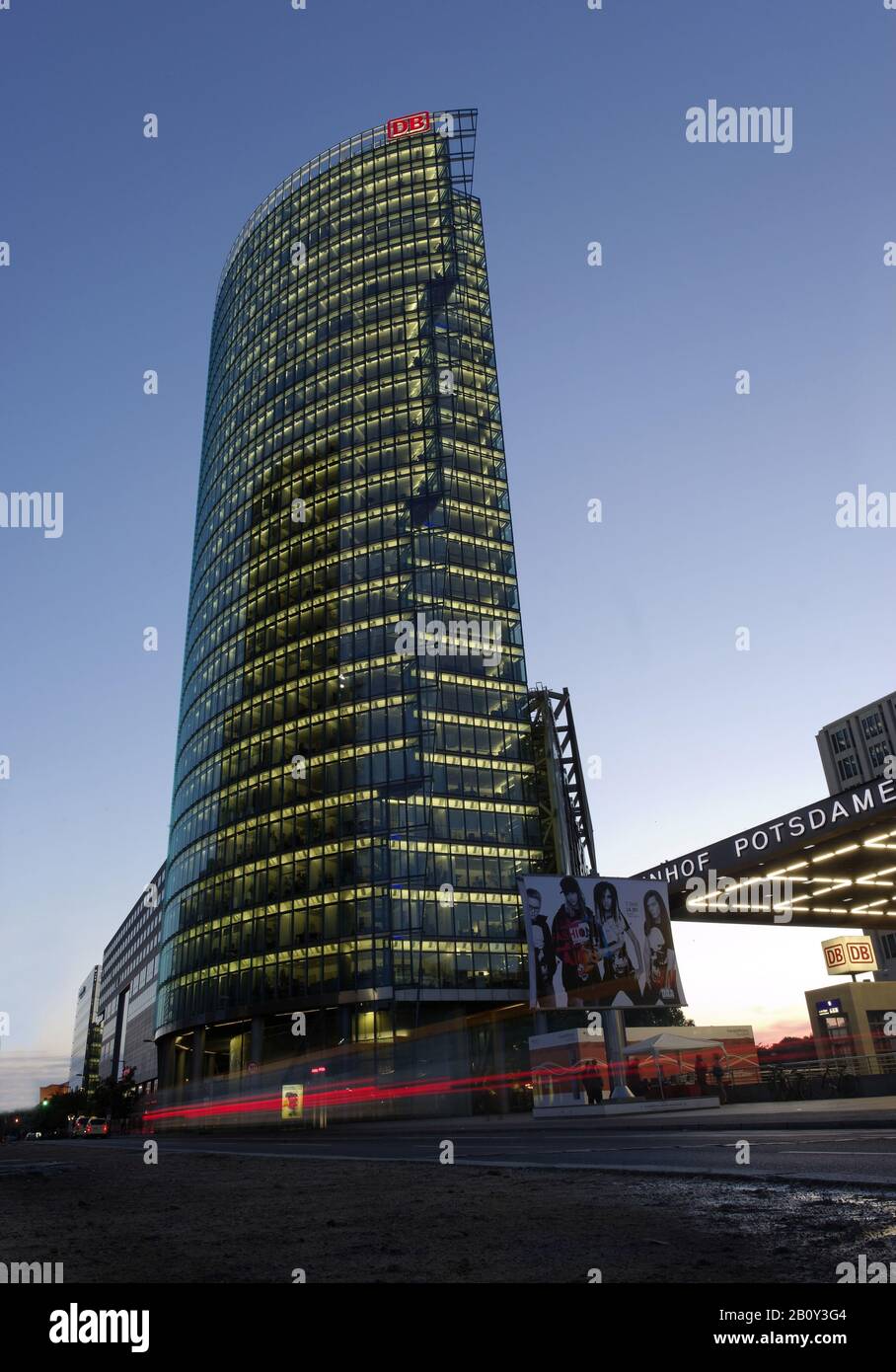 Deutsche Bahn office building at Potsdamer Platz, Berlin, Germany Stock ...