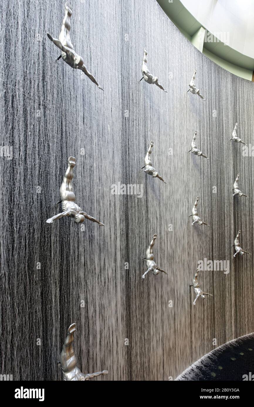 The Waterfall in the Dubai Mall, Dubai, United Arab Emirates Stock ...