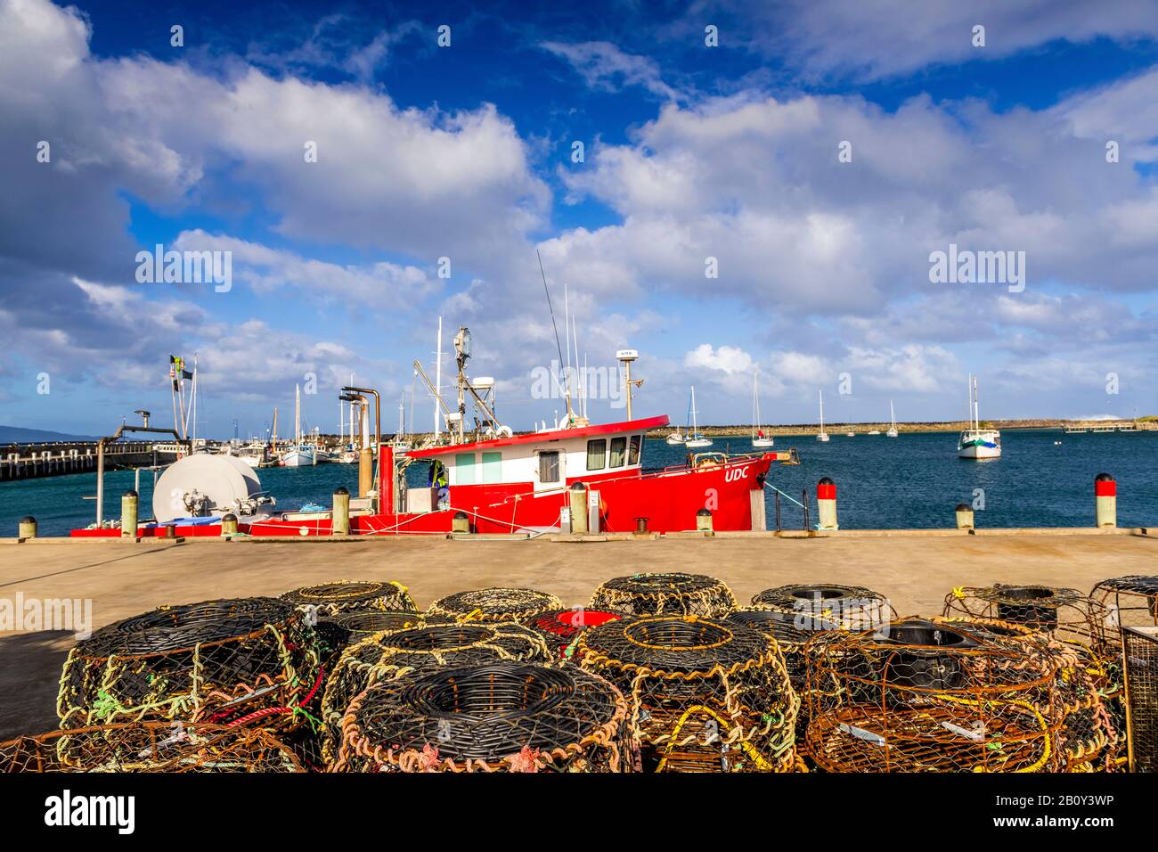 Apollo Bay Harbour along the Great Ocean Road in Victoria, Australia ...