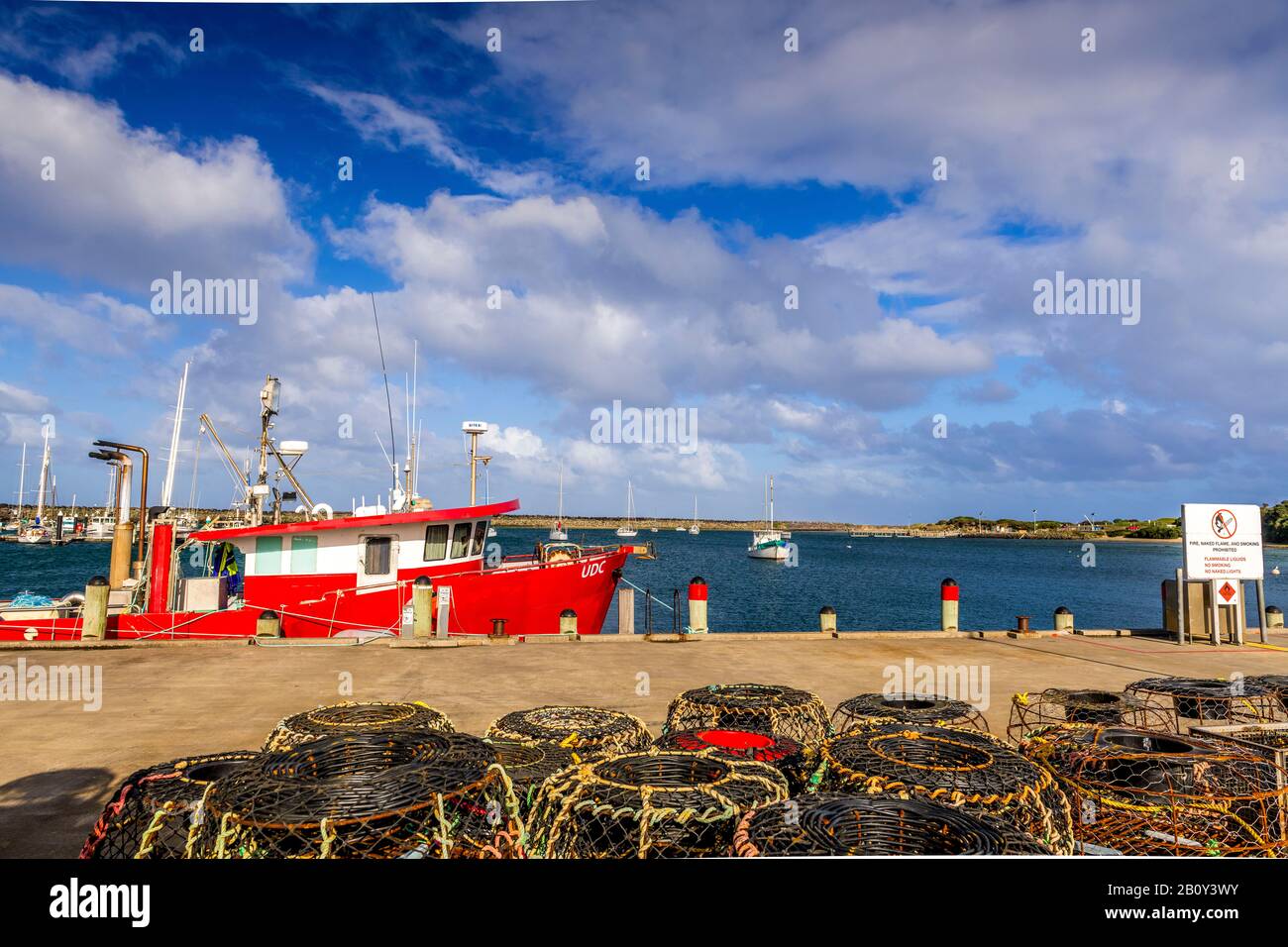 Apollo Bay Harbour along the Great Ocean Road in Victoria, Australia ...