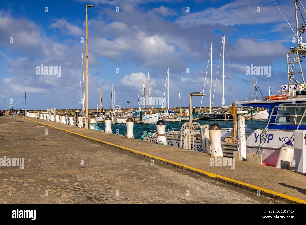Apollo Bay Harbour along the Great Ocean Road in Victoria, Australia ...