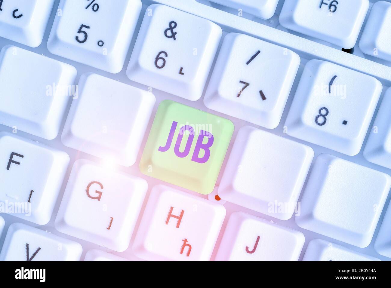 Writing note showing Job. Business concept for A paid position of ...