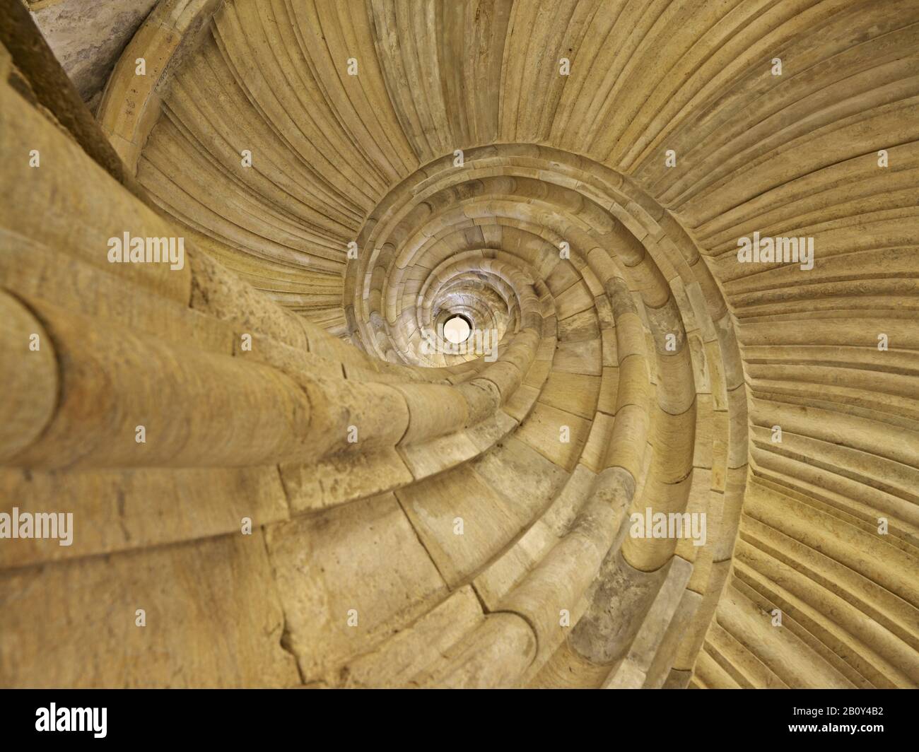 Stair eye from the great wendelstein at hartenfels castle hi-res stock ...