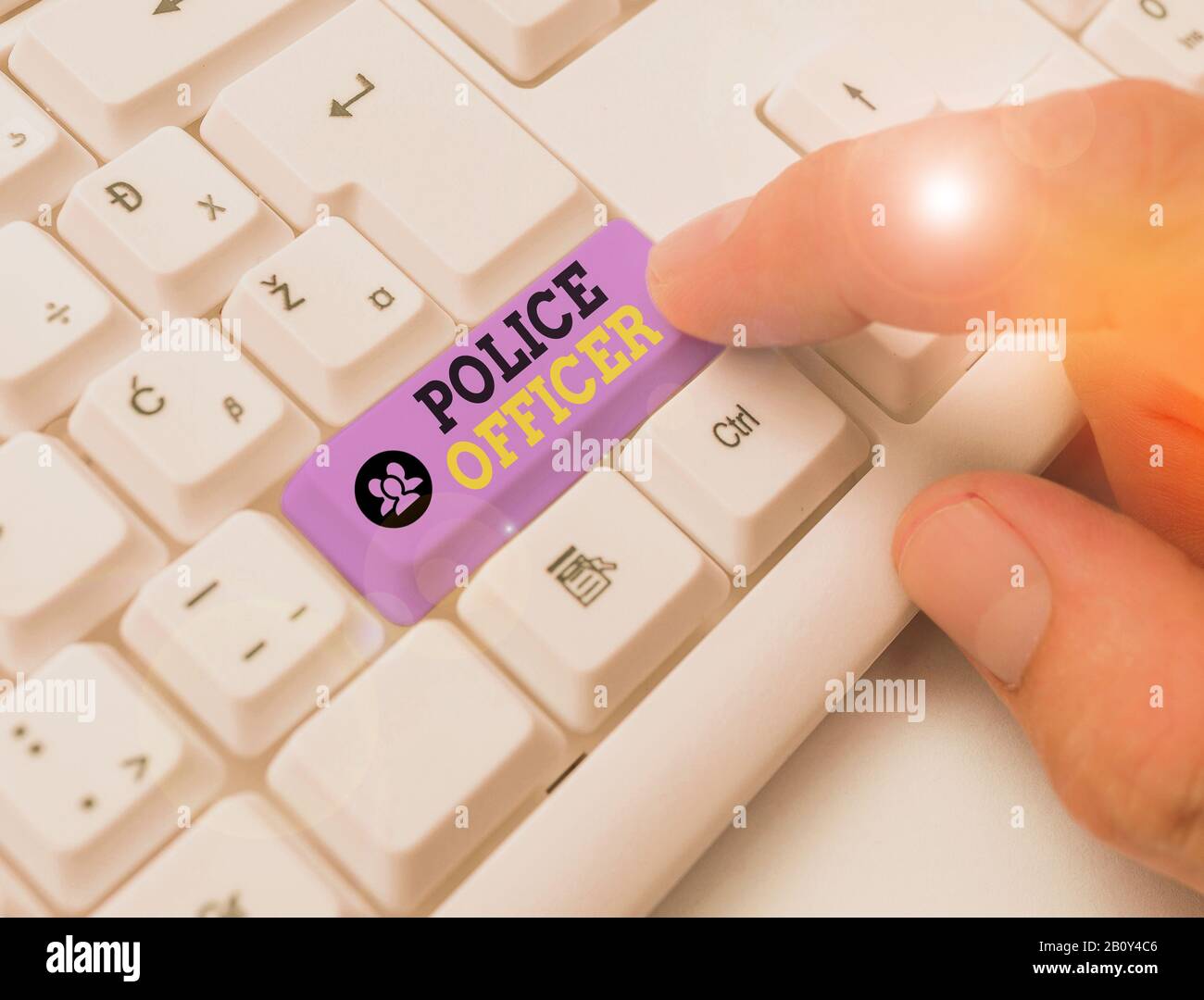 Conceptual hand writing showing Police Officer. Concept meaning a ...