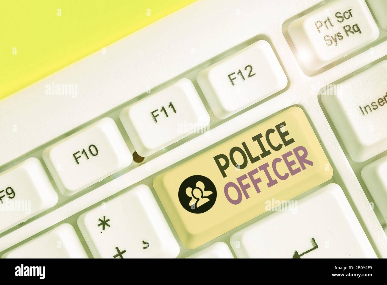 Handwriting text writing Police Officer. Conceptual photo a ...