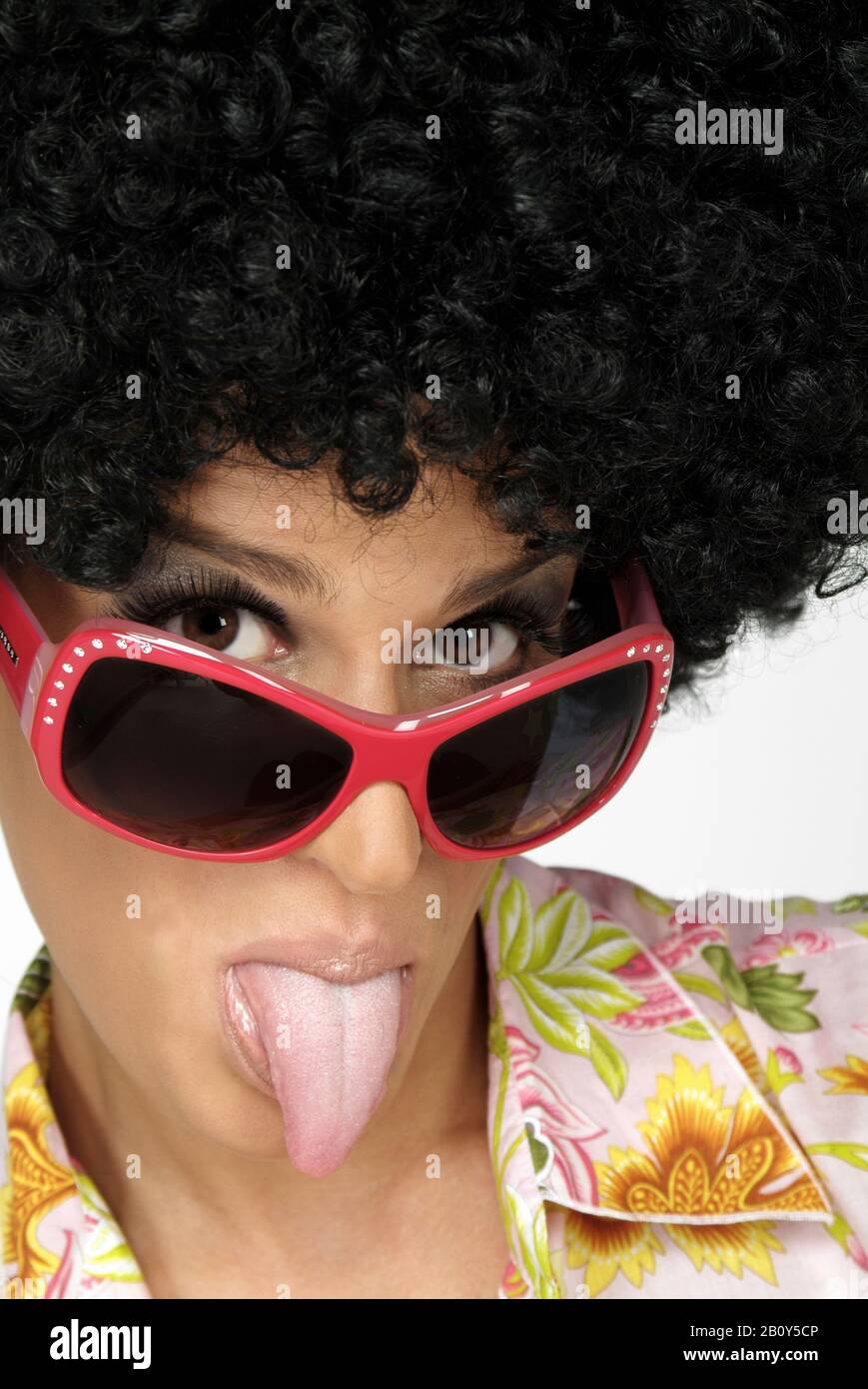 Funky crazy young woman Stock Photo - Alamy