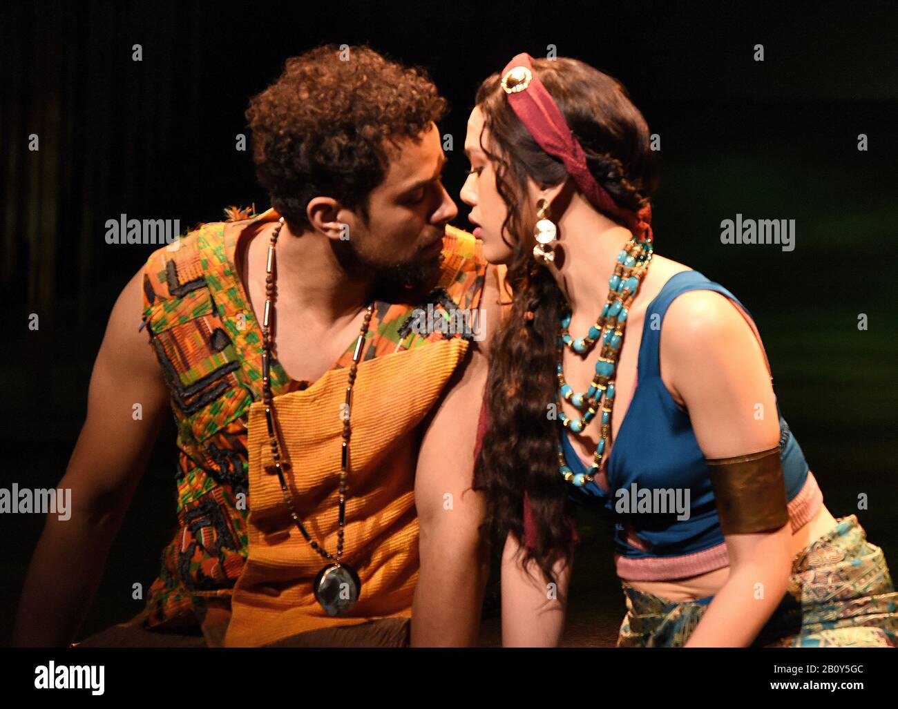 London, UK. 21st Feb, 2020. Christine Allado and Luke Brady in a scene ...