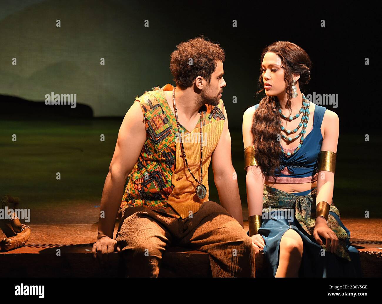 London, UK. 21st Feb, 2020. Christine Allado and Luke Brady in a scene ...