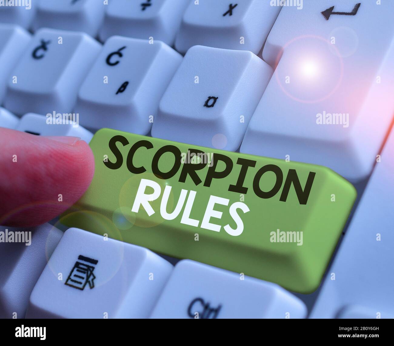 Conceptual hand writing showing Scorpion Rules. Concept meaning ...