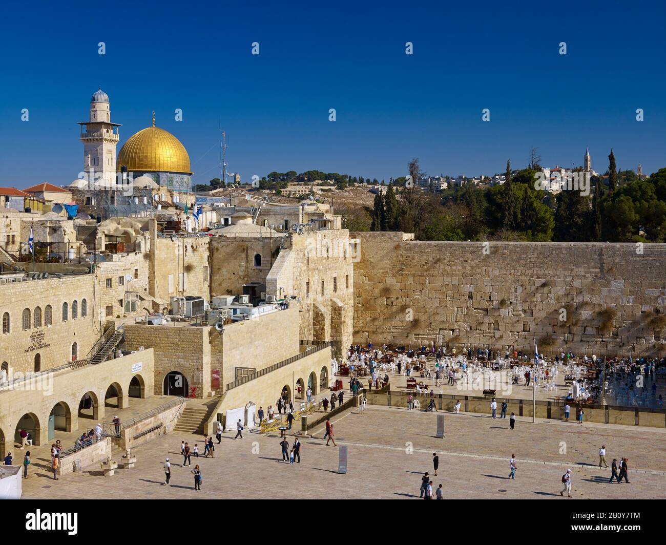 Western Wall with Temple Mount in Jerusalem, Israel Stock Photo - Alamy