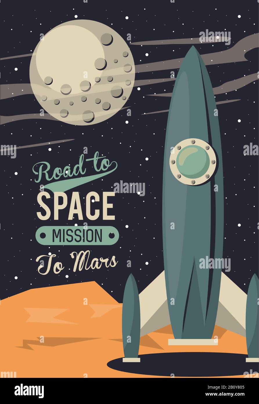 life in the space poster with rocket start up Stock Vector Image & Art ...