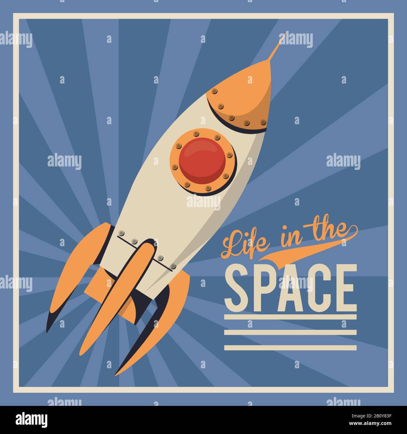 life in the space poster with rocket start up Stock Vector Image & Art ...