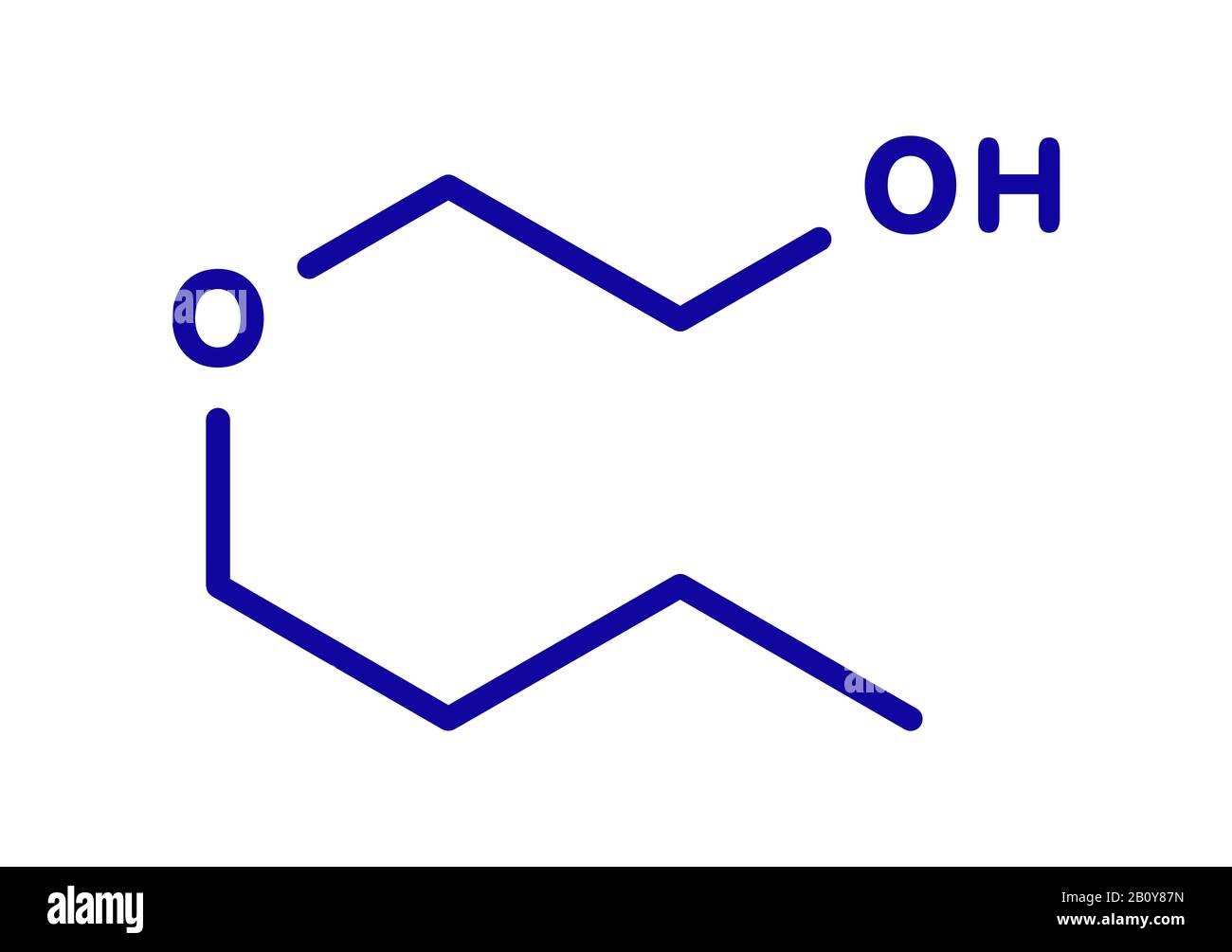 2-butoxyethanol molecule, illustration Stock Photo - Alamy