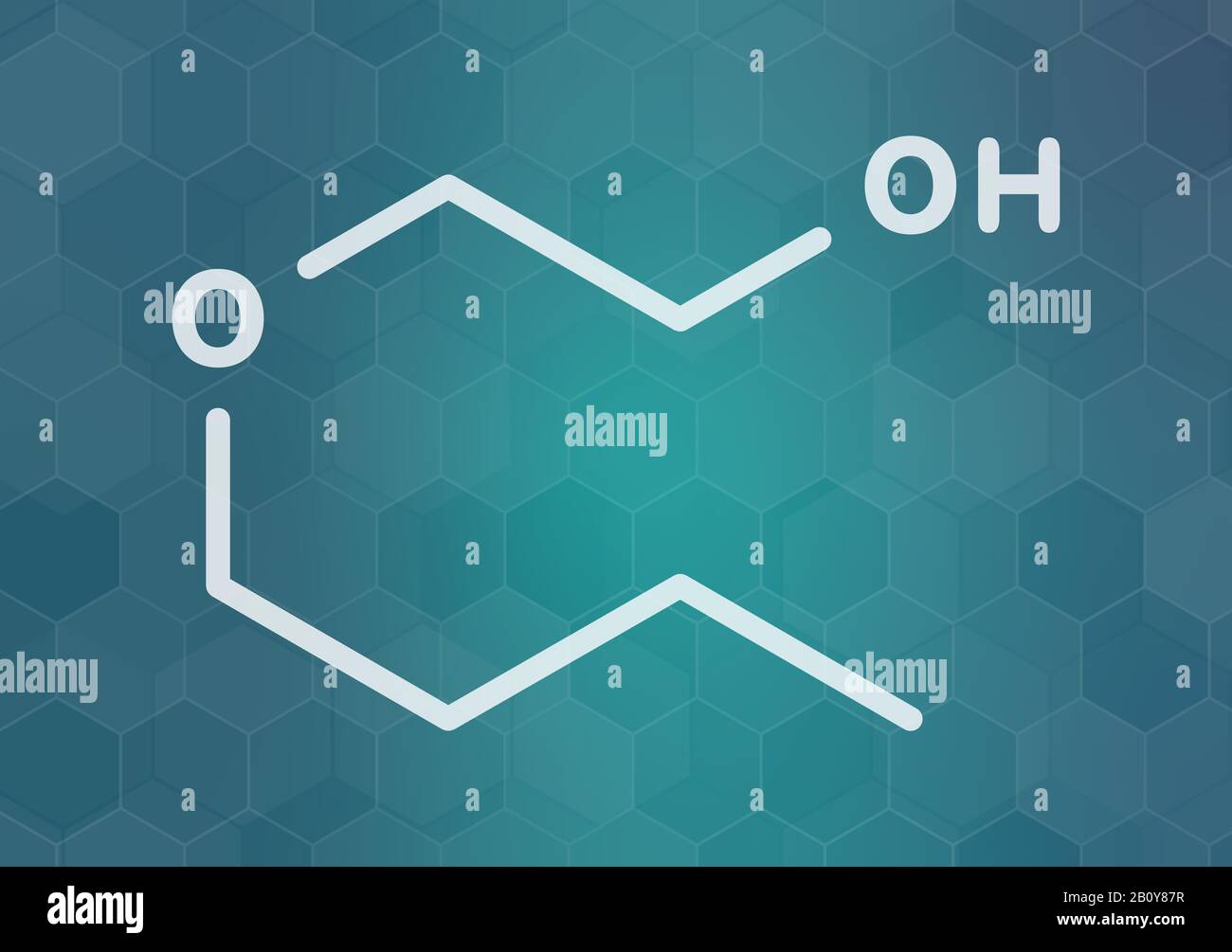 2-butoxyethanol molecule, illustration Stock Photo - Alamy