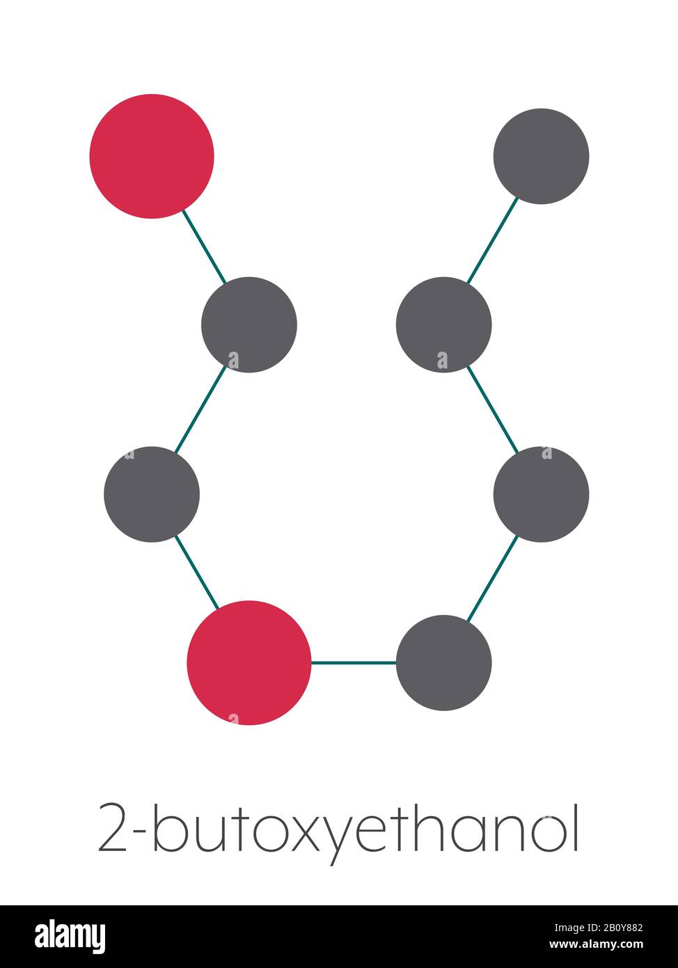 2-butoxyethanol molecule, illustration Stock Photo - Alamy
