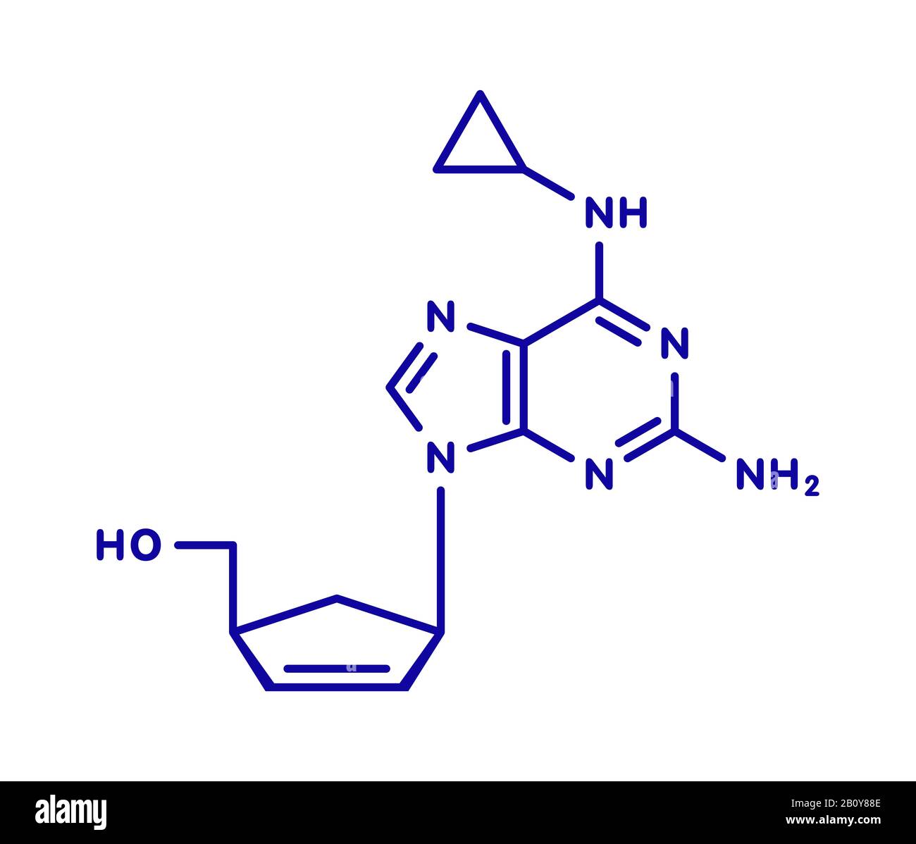 Abacavir reverse transcriptase inhibitor drug, illustration Stock Photo ...