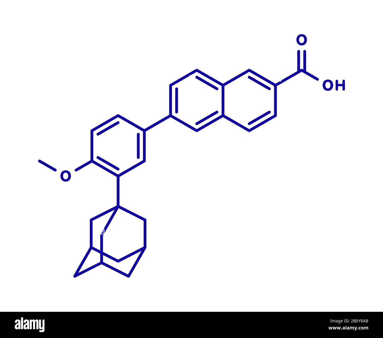 Adapalene acne treatment drug molecule, illustration Stock Photo - Alamy