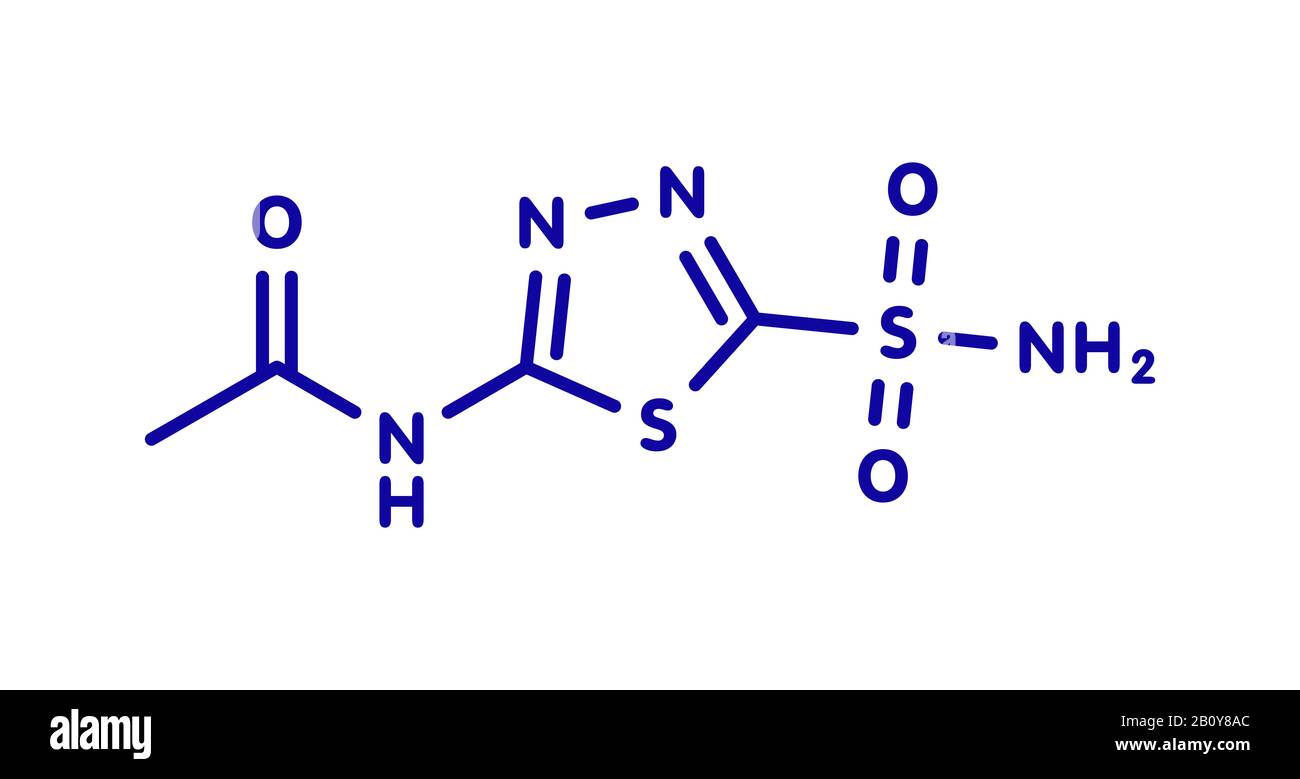 Acetazolamide diuretic drug molecule, illustration Stock Photo - Alamy