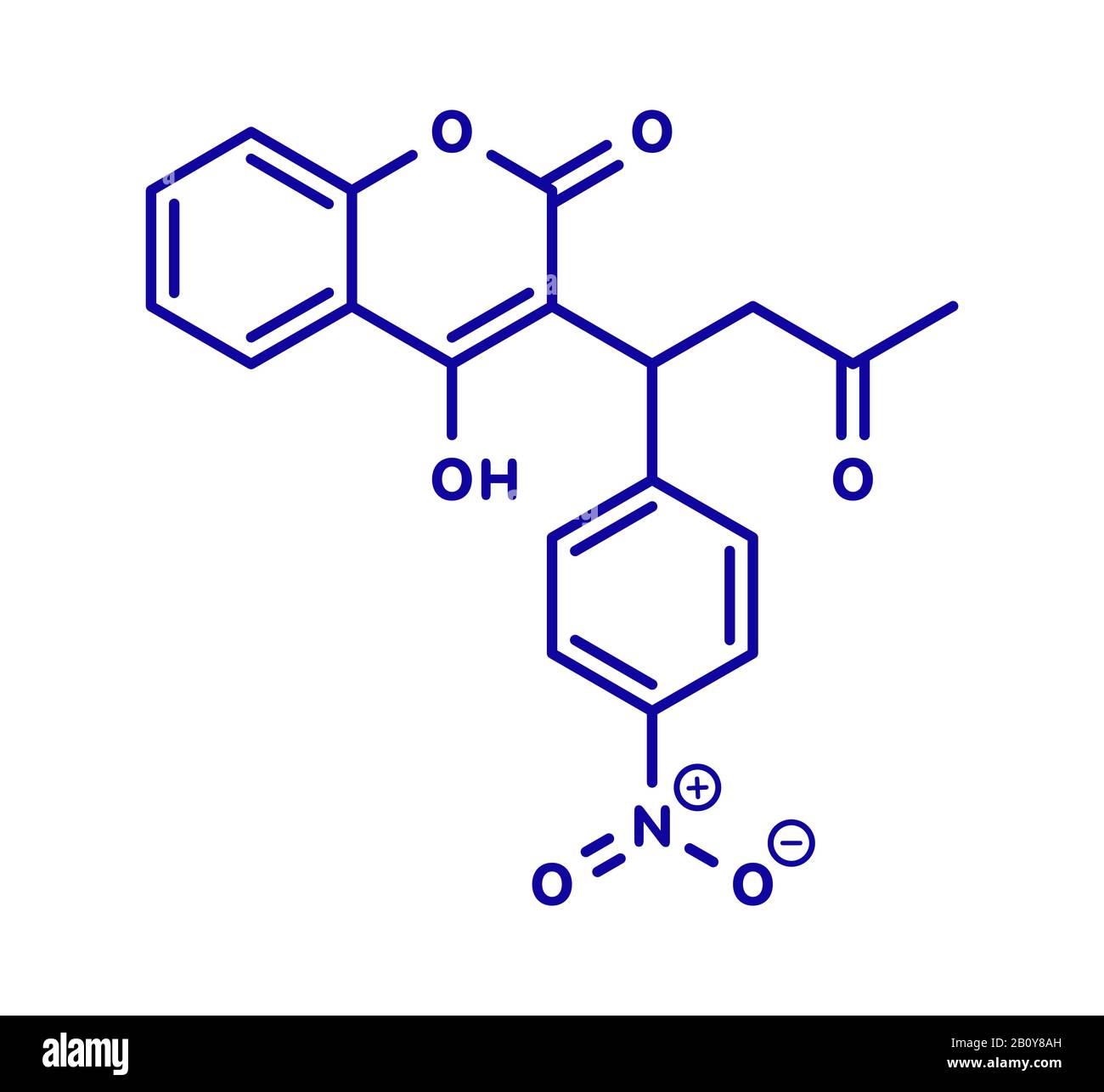 Acenocoumarol anticoagulant drug molecule, illustration Stock Photo - Alamy