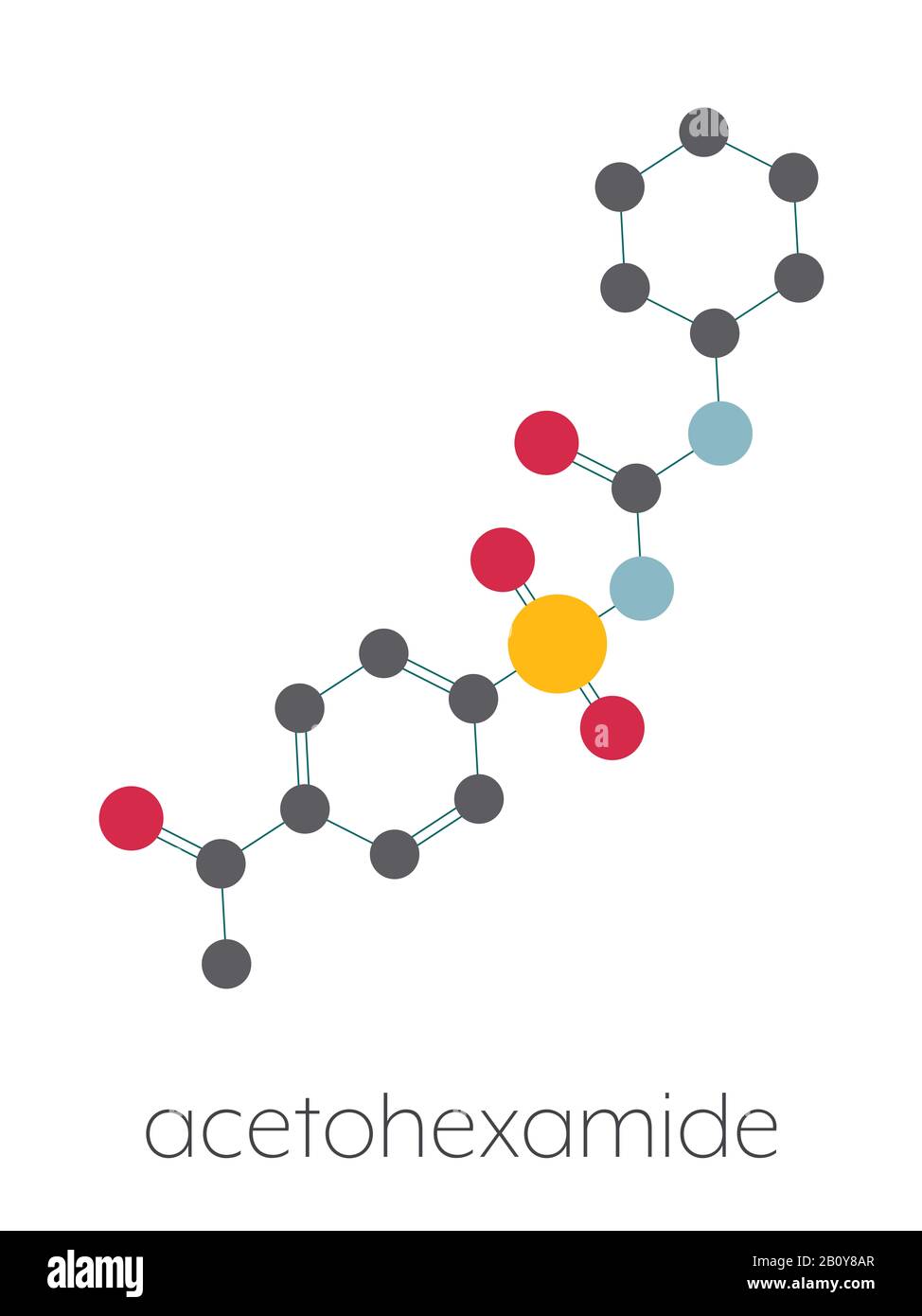 Acetohexamide diabetes drug molecule, illustration Stock Photo - Alamy