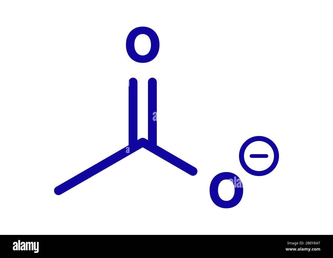 Acetate anion chemical structure, illustration Stock Photo - Alamy