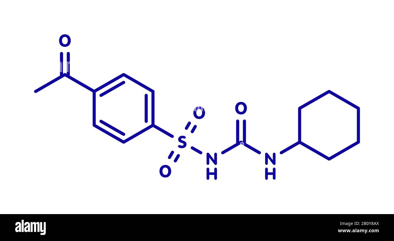 Acetohexamide diabetes drug molecule, illustration Stock Photo - Alamy