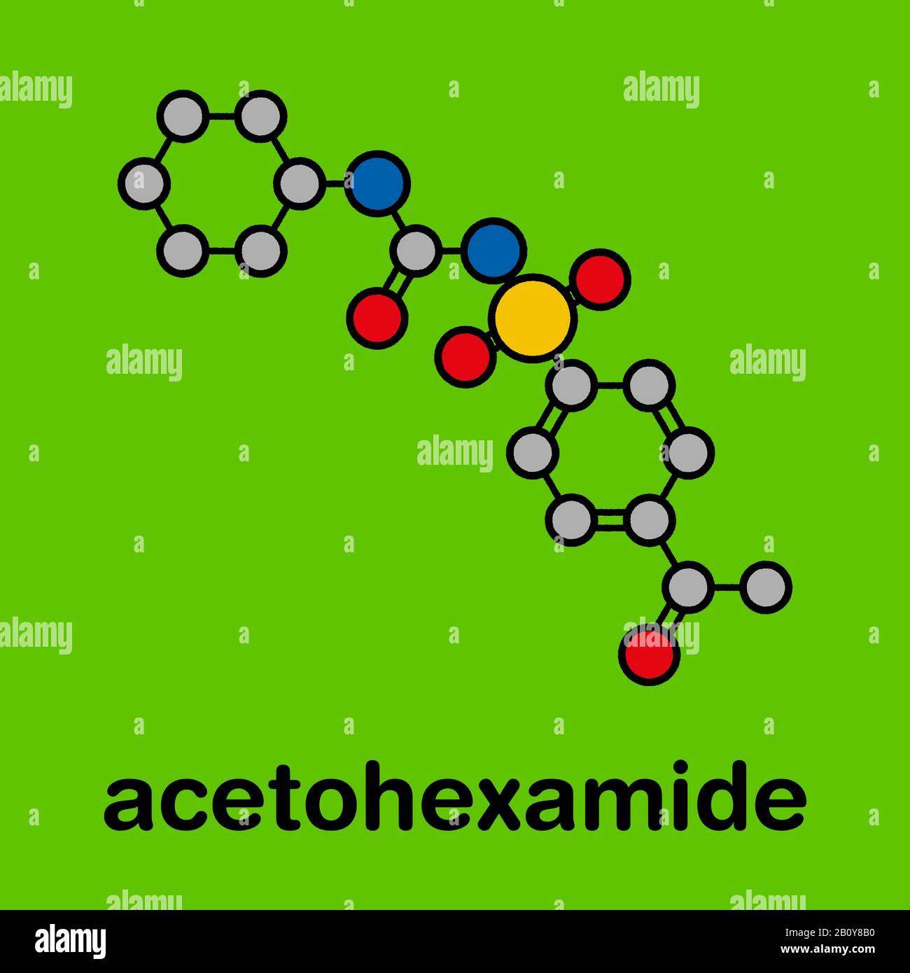 Acetohexamide diabetes drug molecule, illustration Stock Photo - Alamy