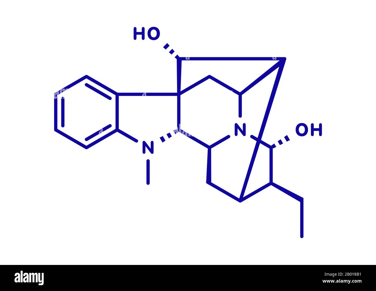Ajmaline antiarrhytmic agent molecule, illustration Stock Photo - Alamy