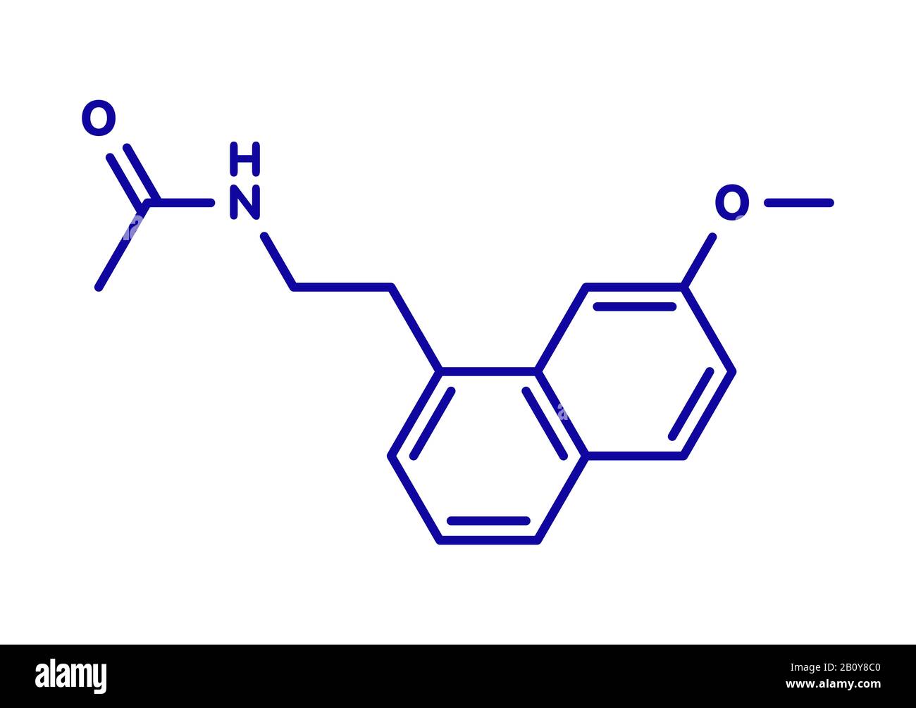 Agomelatine antidepressant drug molecule, illustration Stock Photo - Alamy