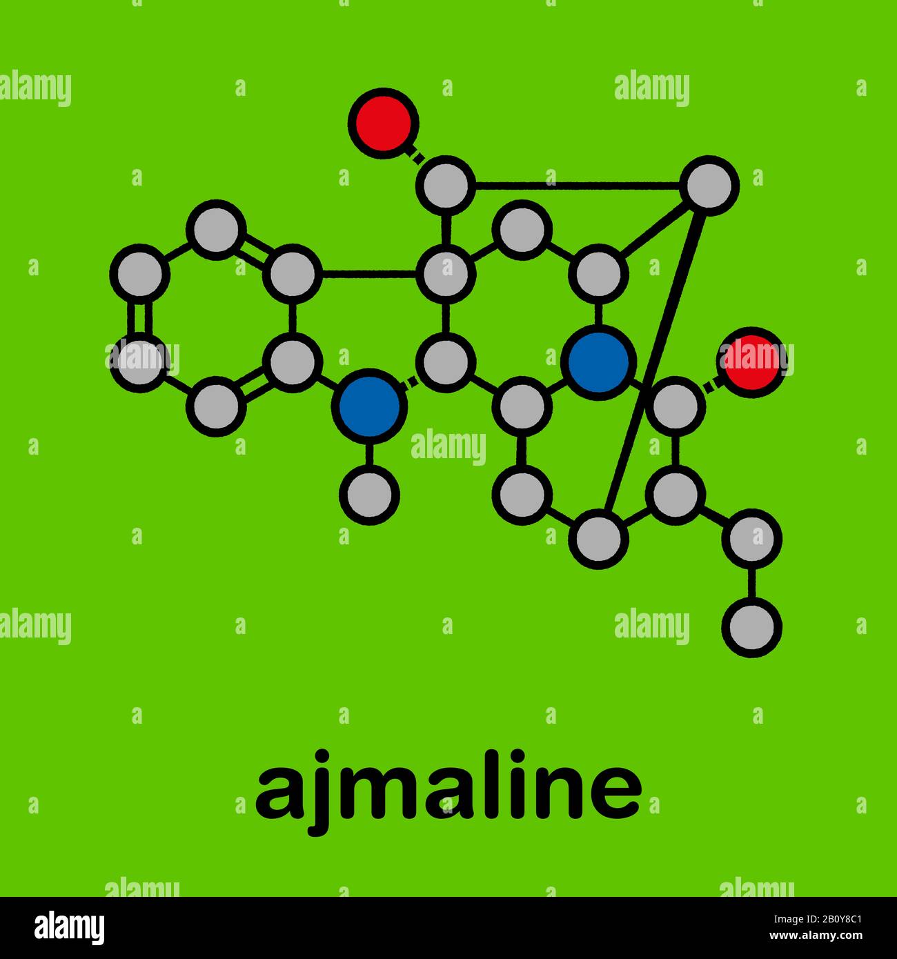 Ajmaline antiarrhytmic agent molecule, illustration Stock Photo - Alamy